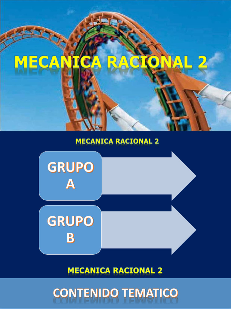 Mecánica Racional 2: Contenido y Evaluación | PDF | Masa | Fuerza