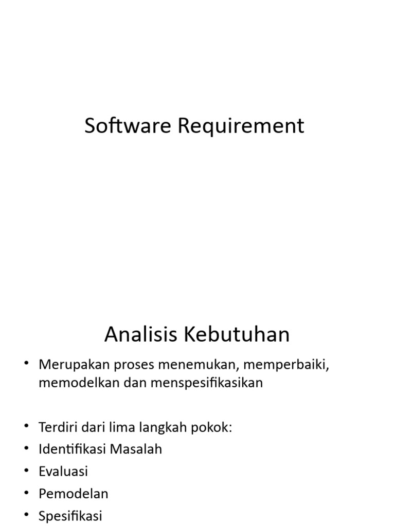 Analisis Kebutuhan Software Efektif | PDF | Karier & Perkembangan | Bisnis