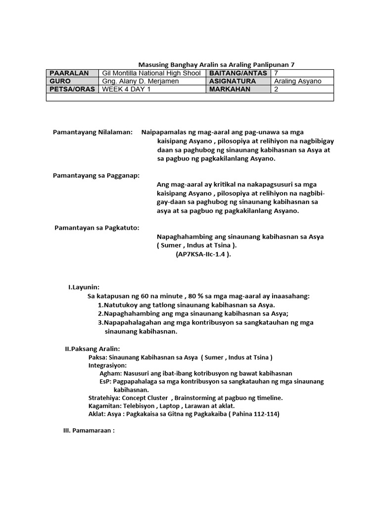 Week 4 Day 123 | PDF