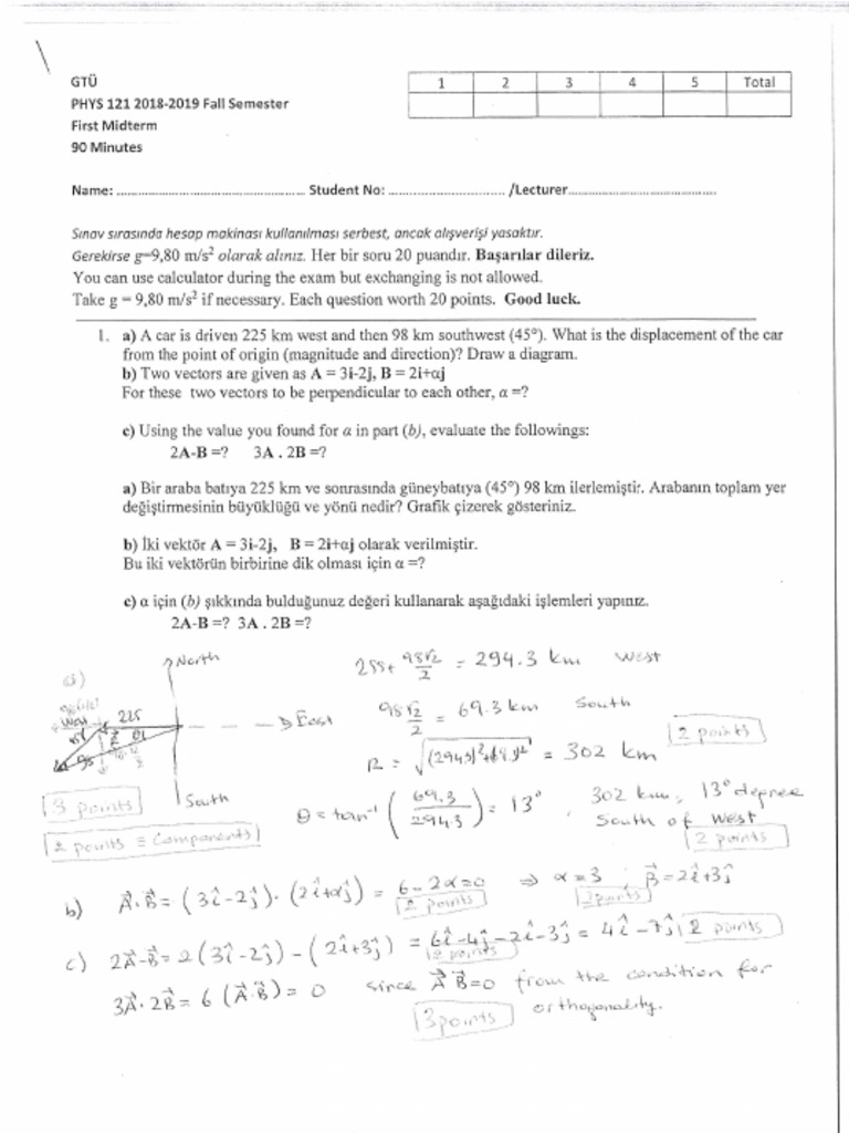Midterm 1 Solutions | PDF