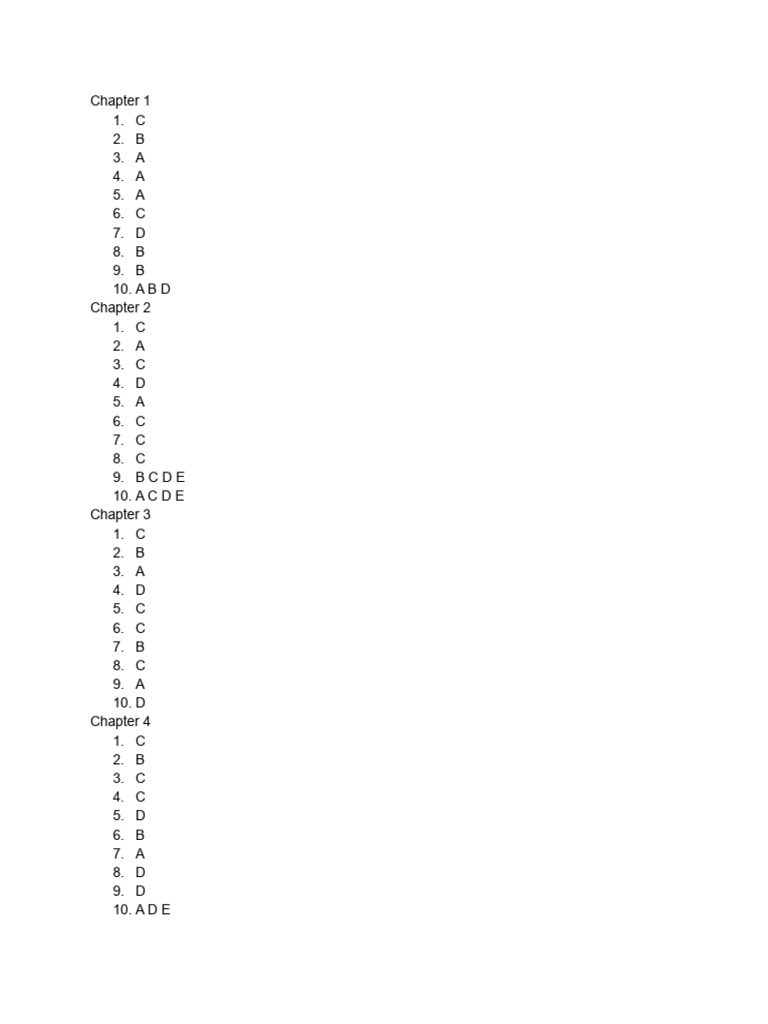 Quiz Answer Key Compilation | PDF