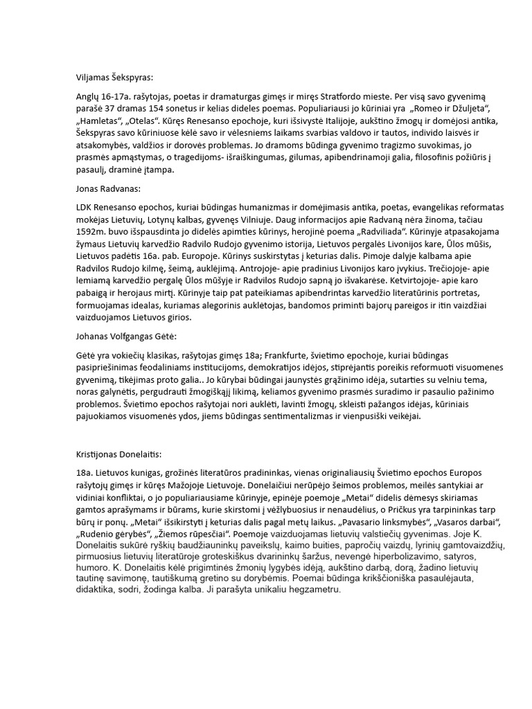 Viljamas Šekspyras | PDF