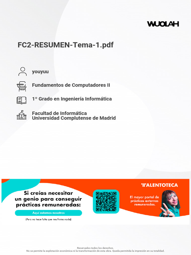Free Fc2 Resumen Tema 1 | PDF | Ciencias fisicas | Informática