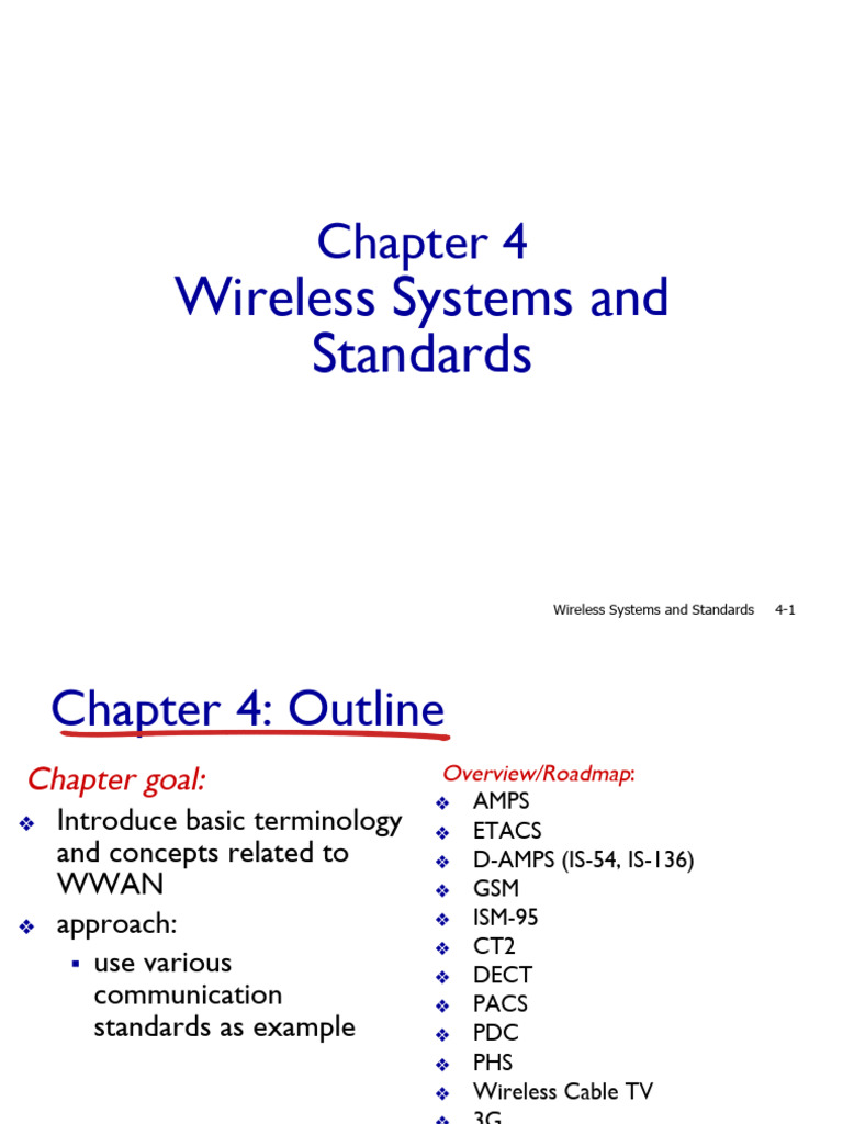 Wireless Systems & Standards Guide | PDF | 4 G | Cellular Network