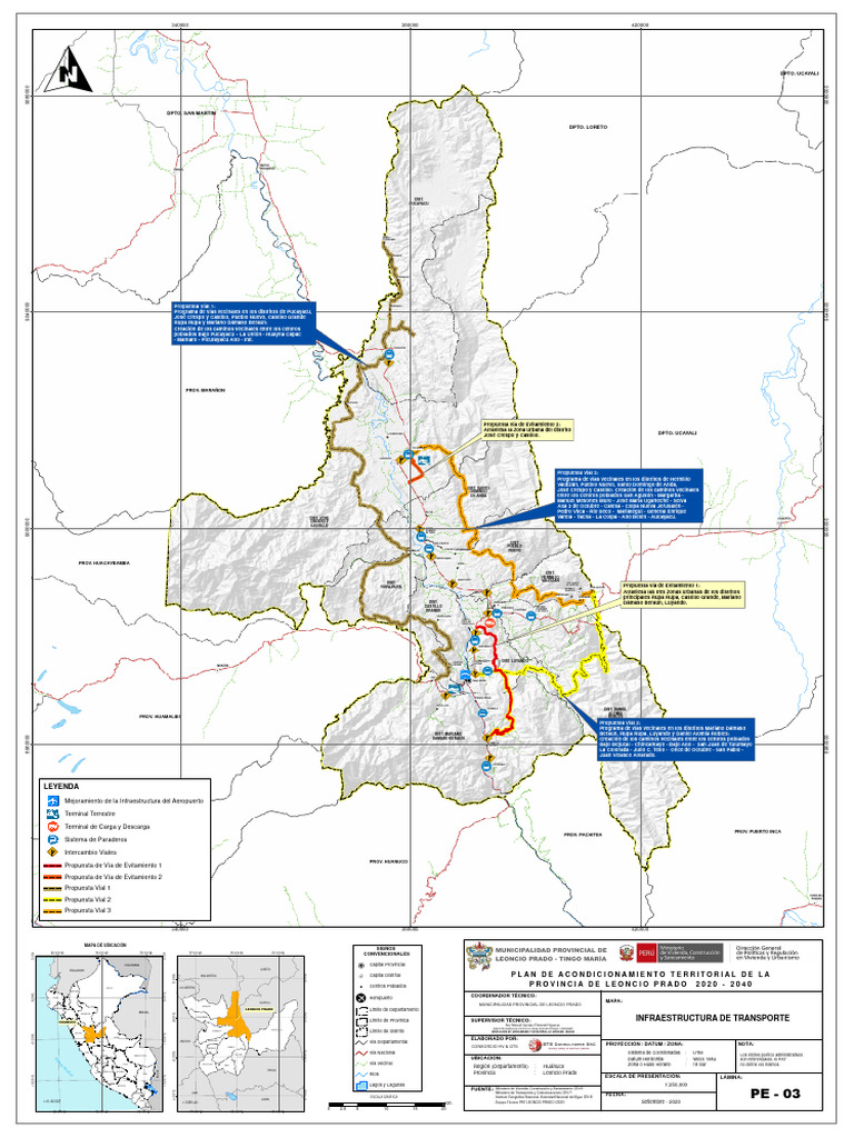 Pe - 03 - Mapa de Infraestructura de Transporte - A1 | PDF | Perú