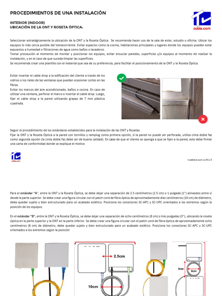 Procedimientos de Una Instalación | PDF | Fibra óptica | Wifi