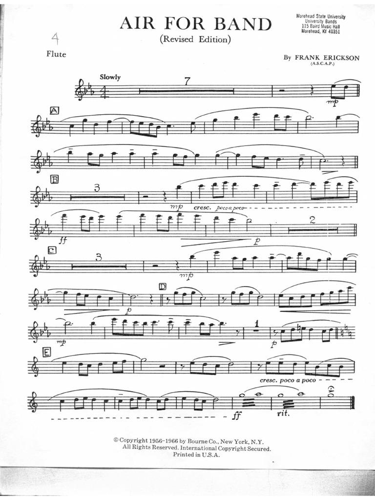 Air For Band Frank Erickson | PDF