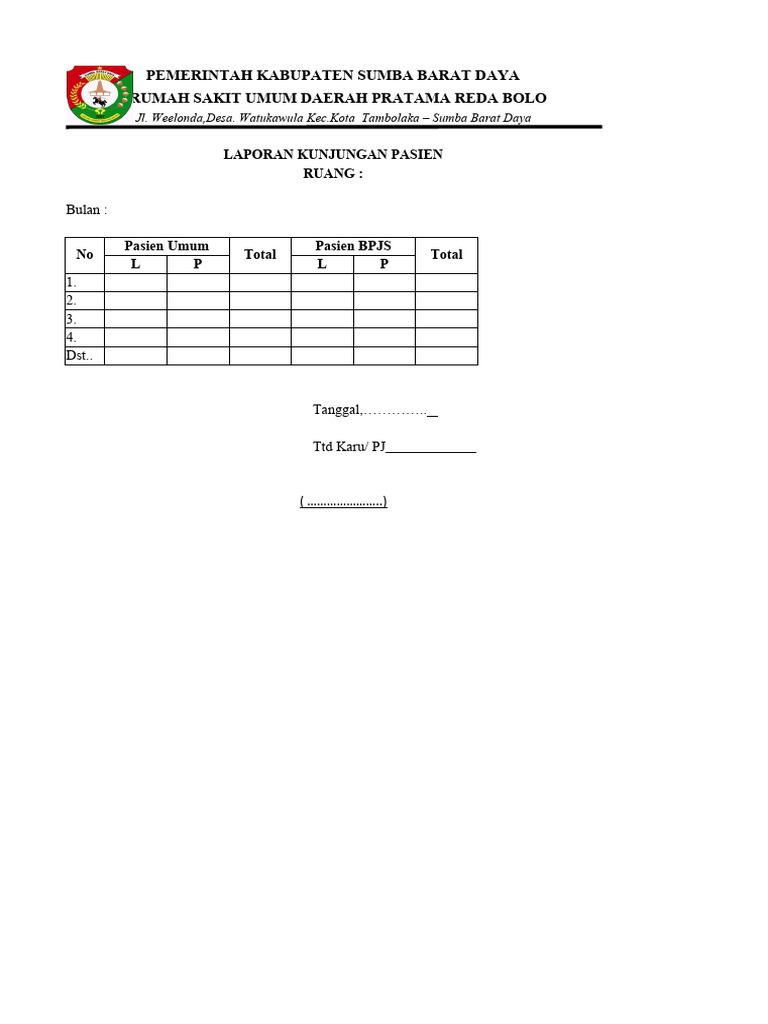 Contoh Format Laporan Bulanan Excell | PDF