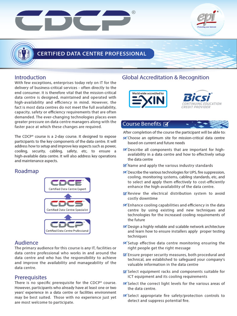 CDCP Brochure | Download Free PDF | Data Center