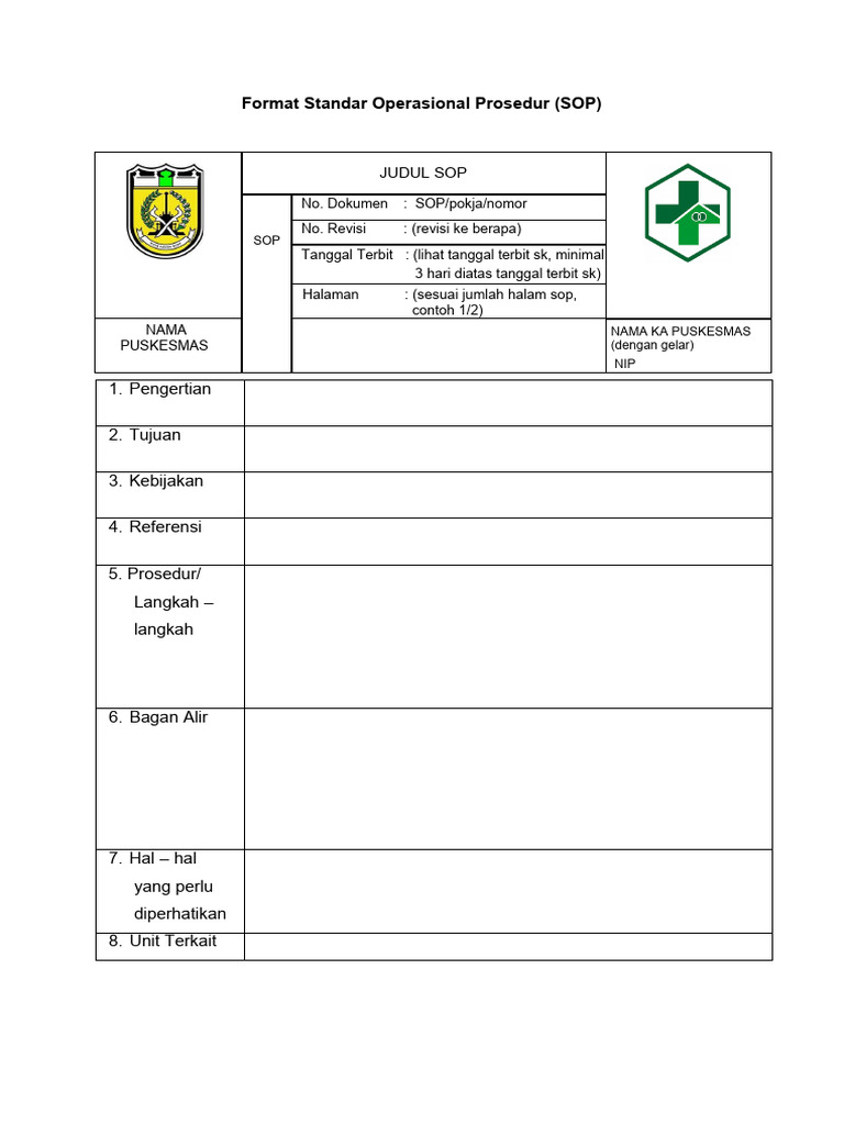 Template Sop | PDF