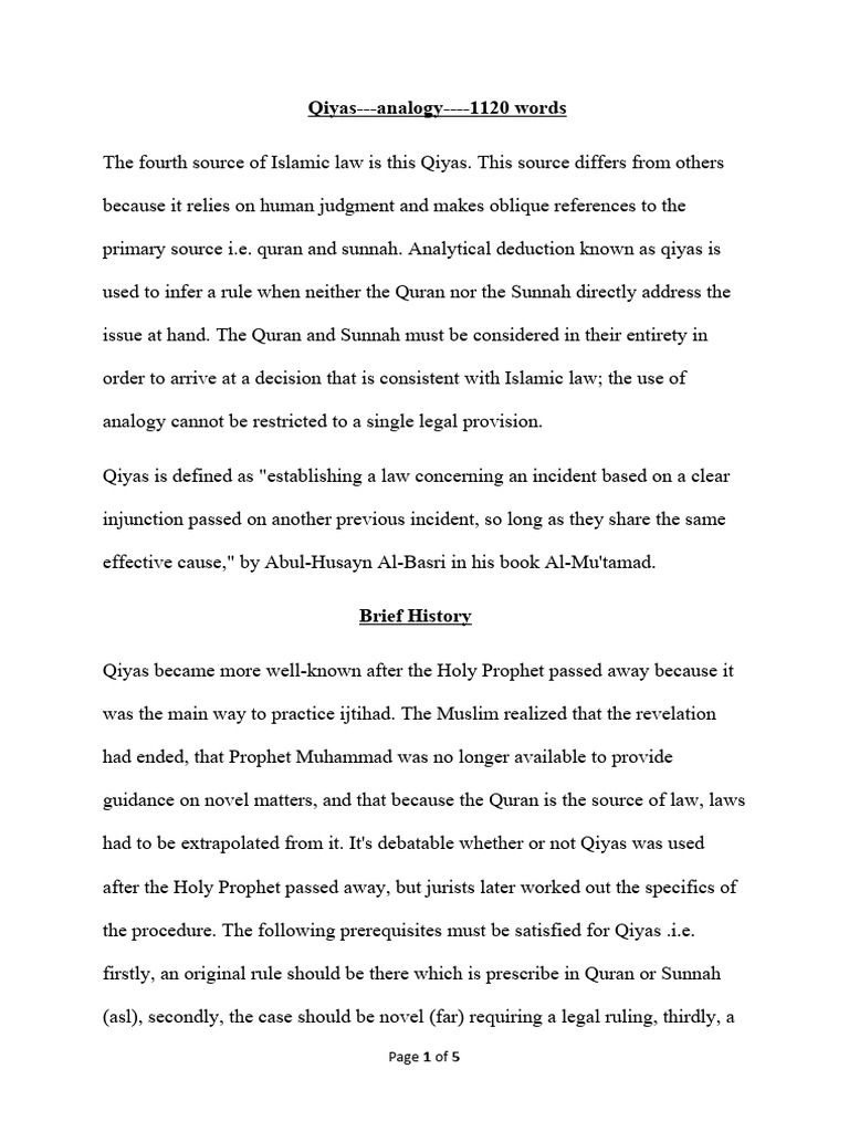 Qiyas | PDF | Islamic Fundamentalism | Jurisprudence