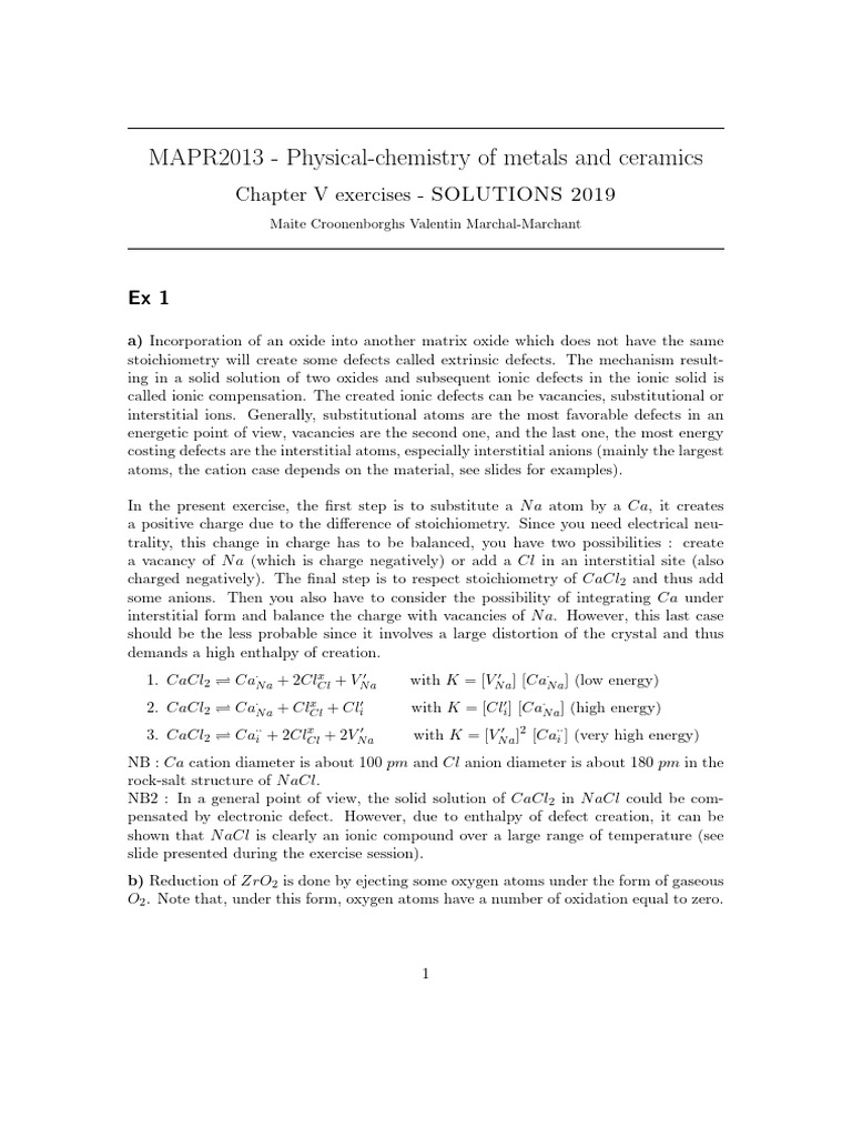 Chapter 5 - Solutions | PDF | Ionic Bonding | Ion