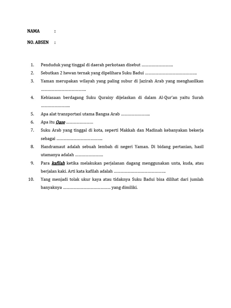LKPD Ski Bab 2 Kelas 3 | PDF