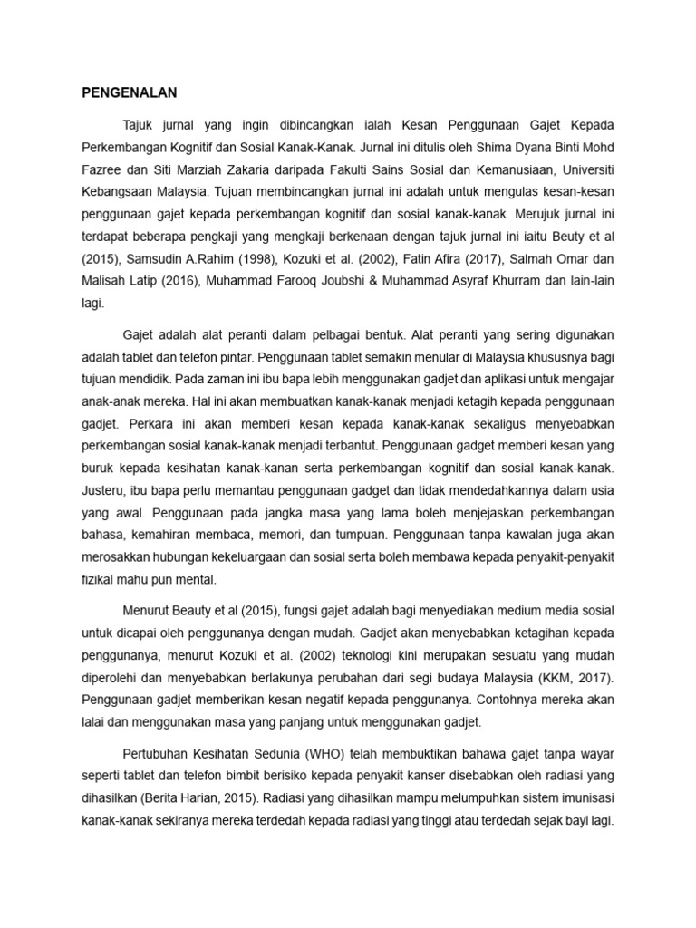 Pengenalan Rumusan Jurnal | PDF