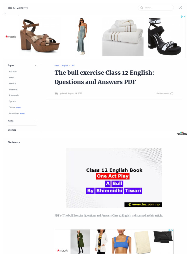 WWW TSZ Com NP 2021 09 The-Bull-Exercise-Questions-And-Answers HTML ...