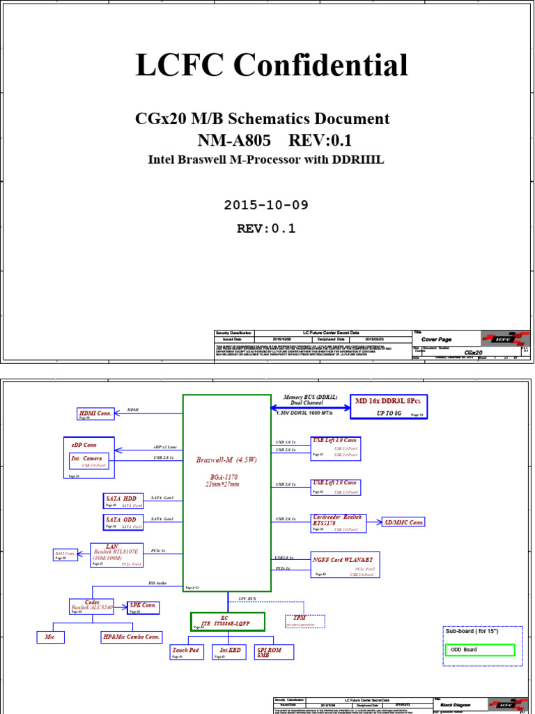 NM-A805 r0.1 CG420 LCFC Lenovo Ideapad 110-15IBR | PDF | Usb | Computer ...