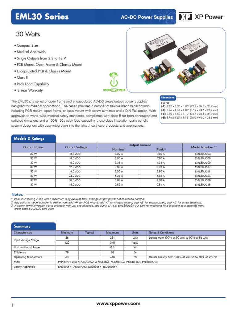 SF Eml30 | PDF | Electromagnetic Compatibility | Power Supply