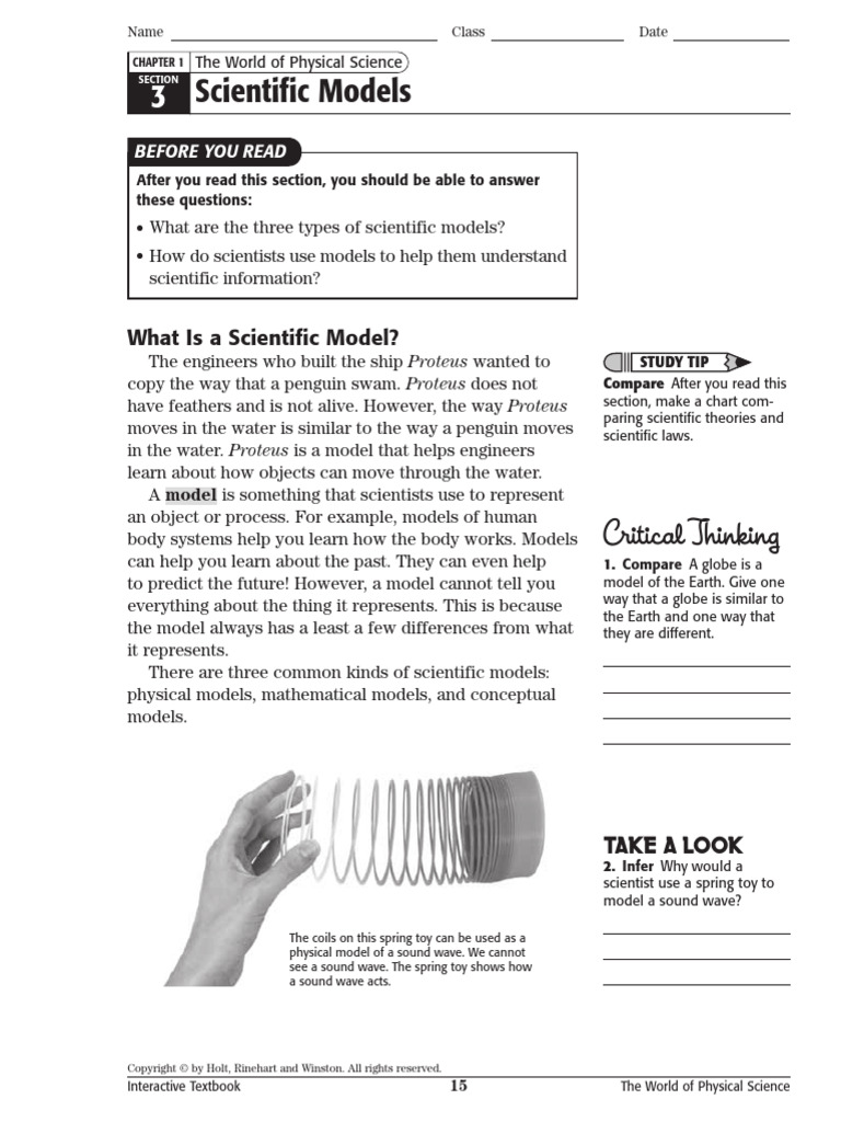 1.3 Scientific Models | PDF | Conceptual Model | Science