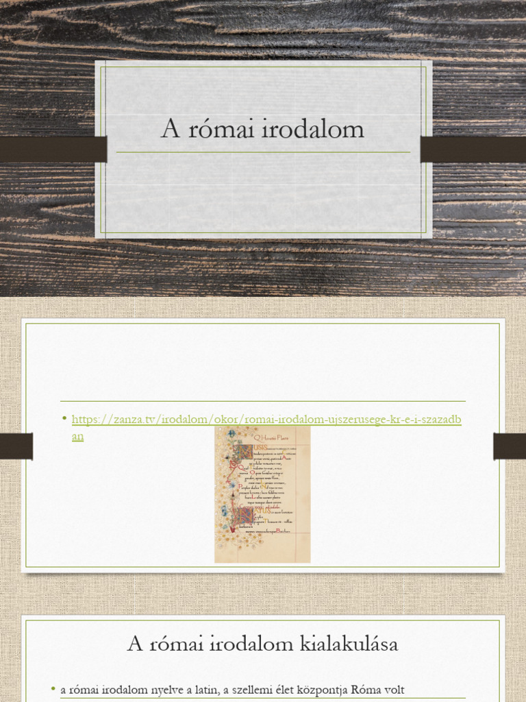 Római Irodalom | PDF