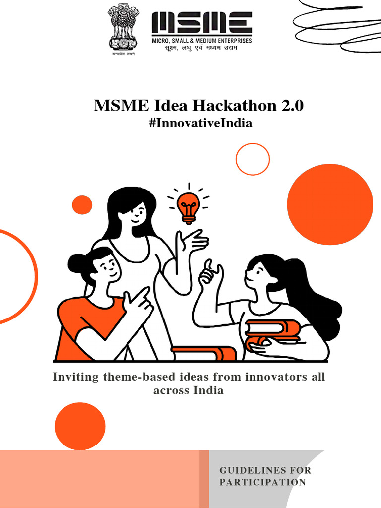 Msme Idea Hackathon 2 0 Guidelines V1 Pdf Innovation Small And Medium Sized Enterprises
