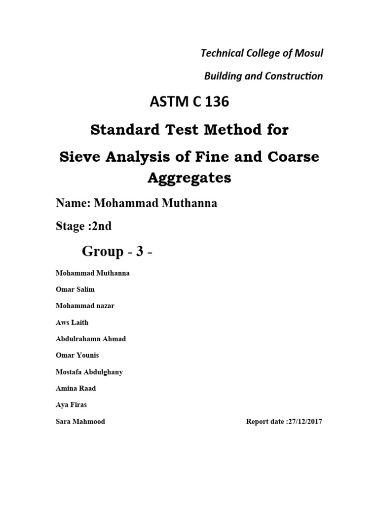 Seive Analysis of Agg | PDF | Physical Sciences | Applied And ...
