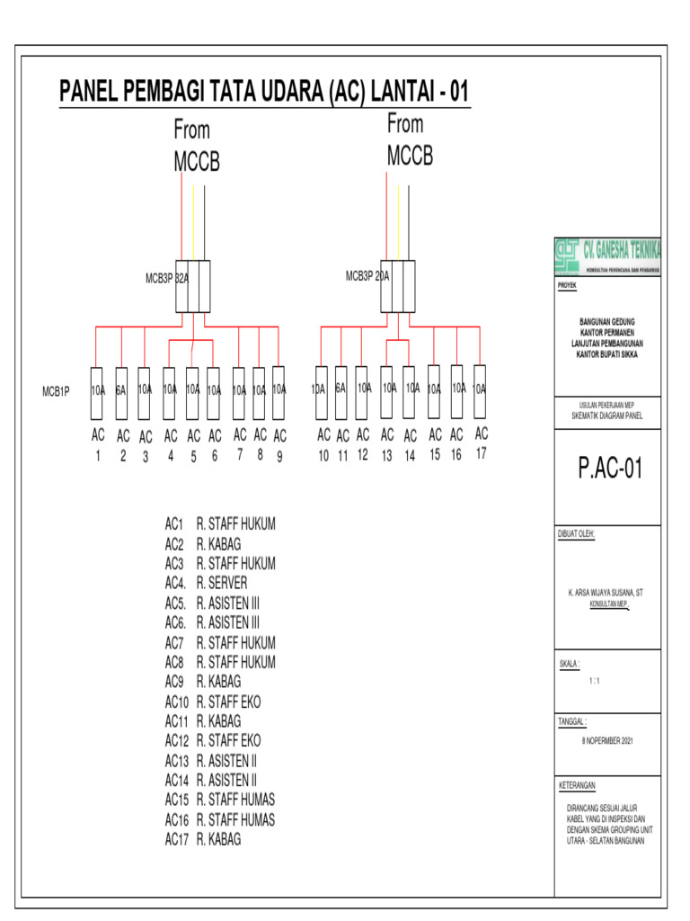 Wiring Diagram Panel Pac 1 | PDF