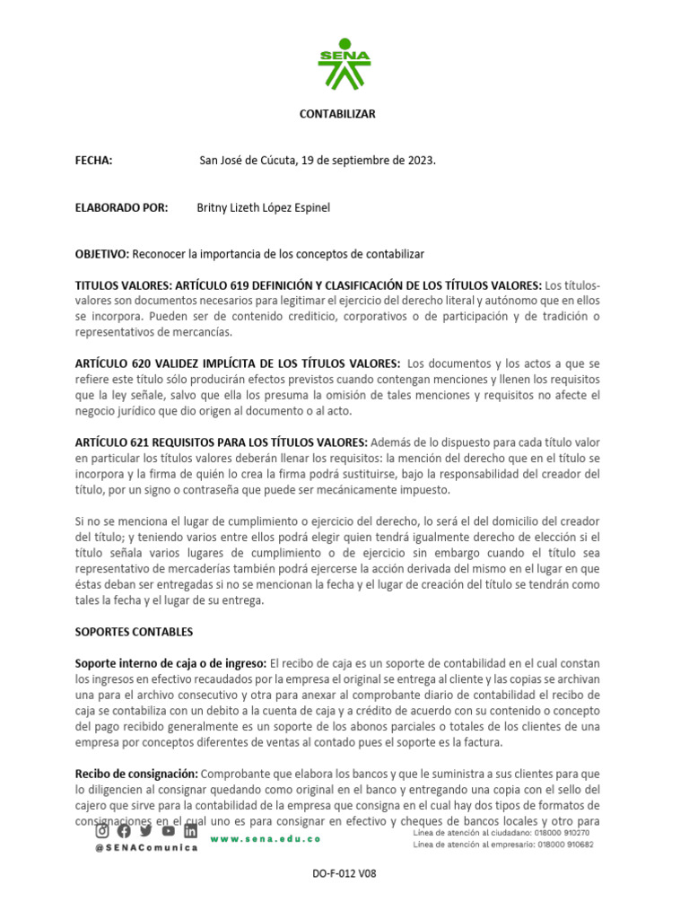 Informe Ejecutivo Contabilidad | PDF | Contabilidad | Cheque