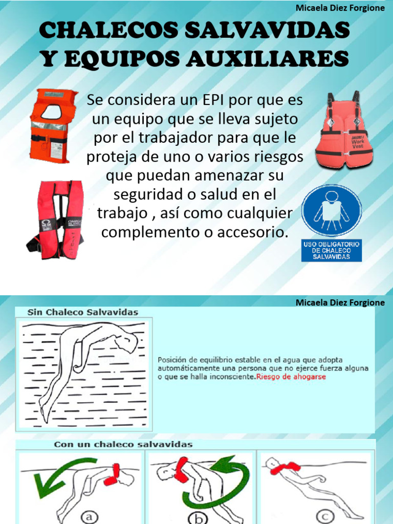 Chalecos Salvavidas y Equipos Auxiliares | PDF | Nadando