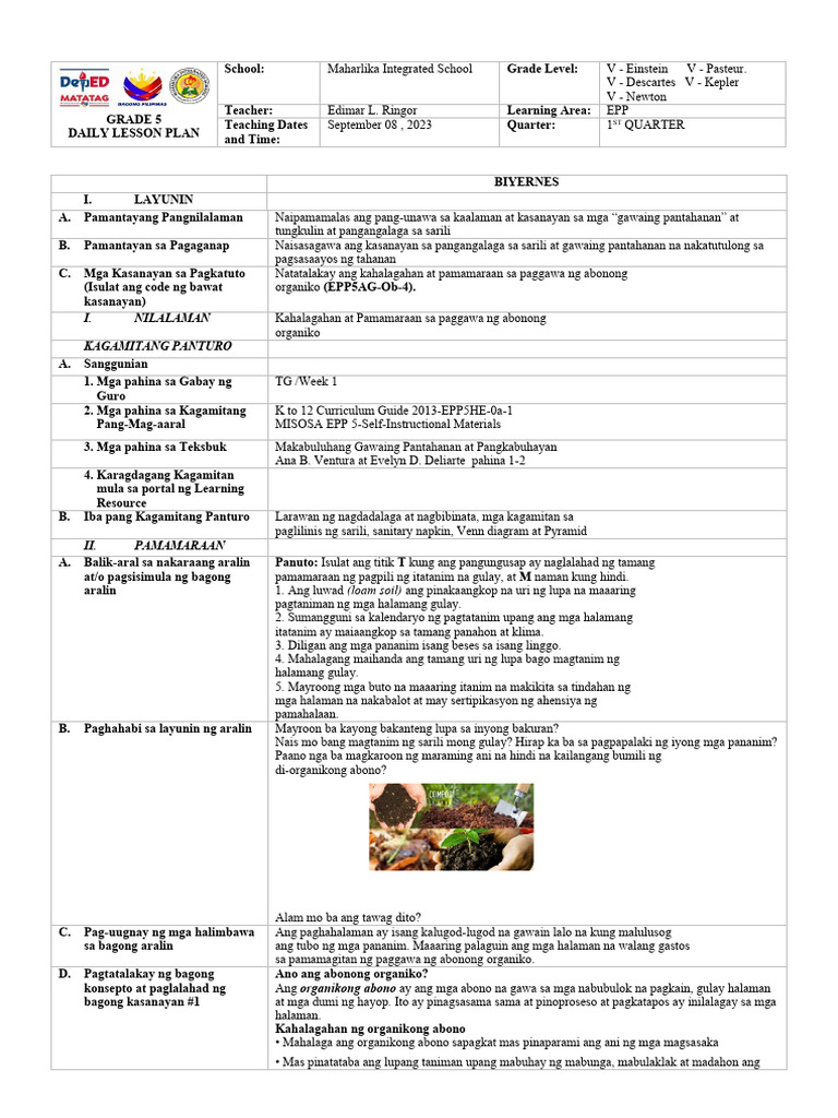 DLP Epp-5 Q1 | PDF
