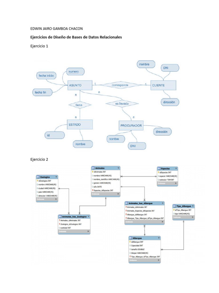 Edwin Jairo Gamboa Chacon - Bases de Datos | PDF