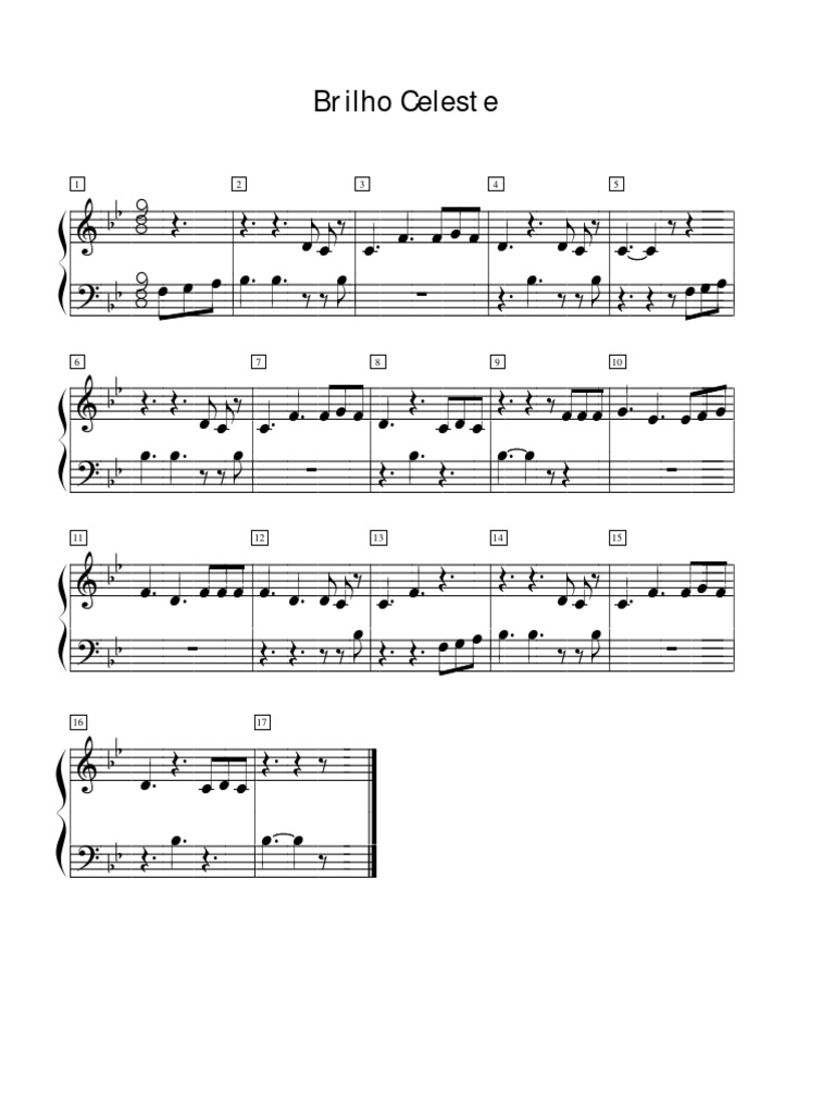 Brilho Celeste - Piano para Iniciante | PDF | Échecs