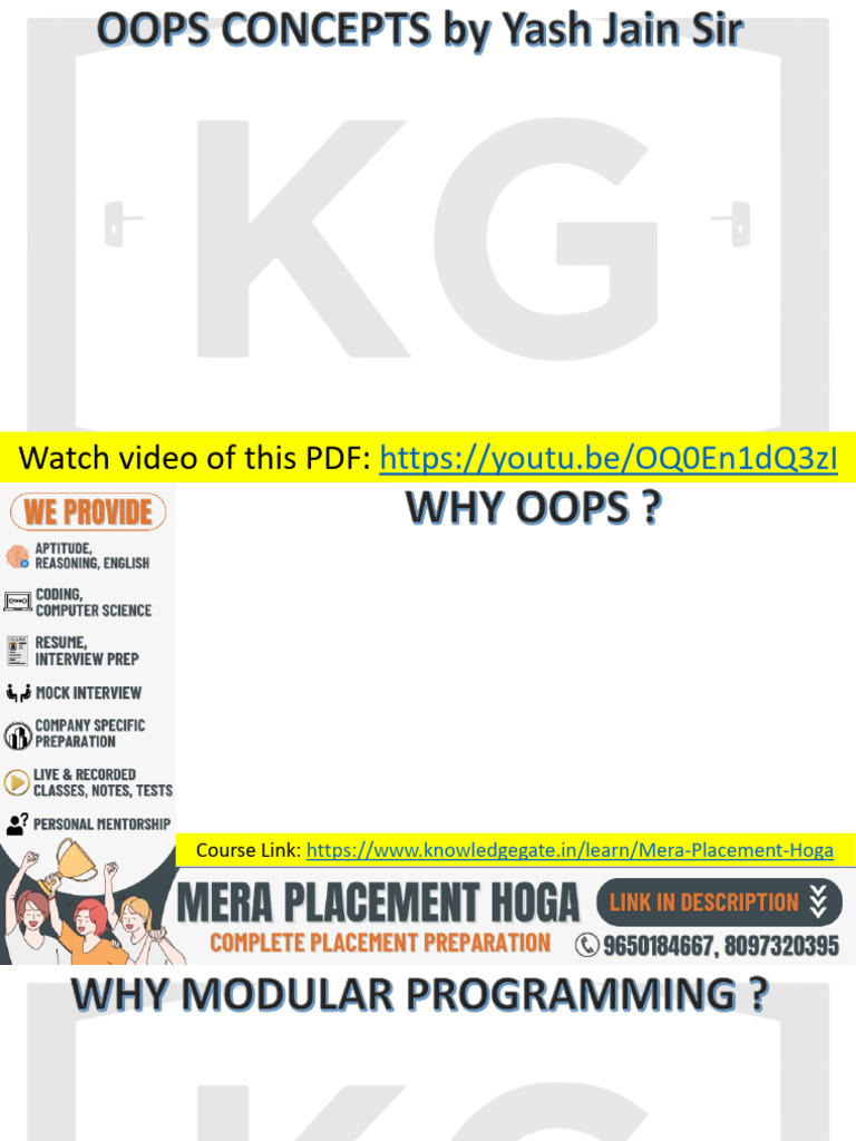 OOPs Notes | PDF | Class (Computer Programming) | Abstraction (Computer ... OOPs Notes | PDF | Class (Computer Programming) | Abstraction (Computer ...