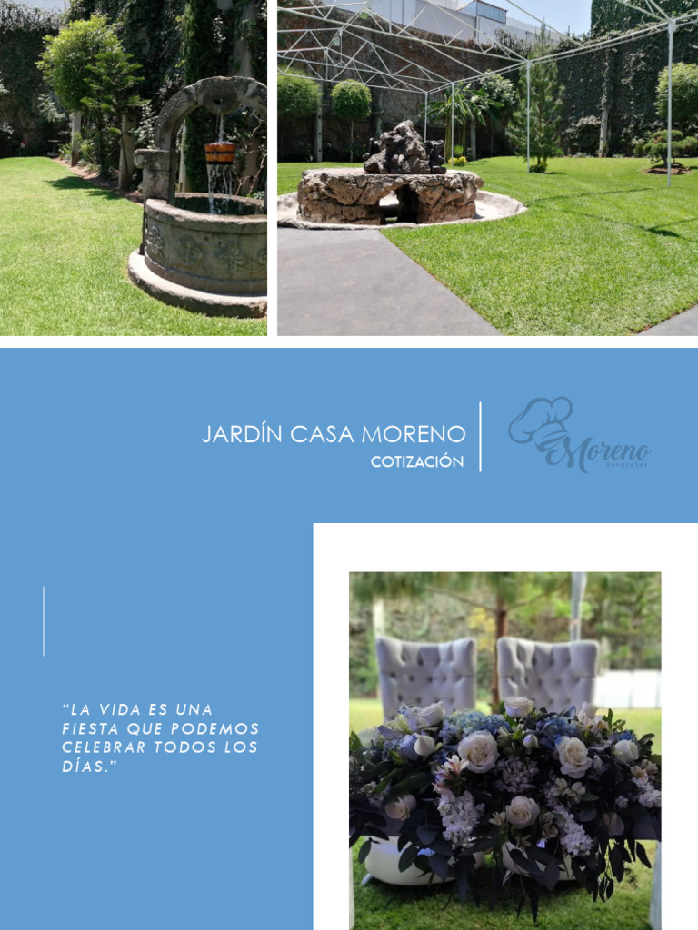 Cotización Todo Incluido Jardín Casa Moreno | PDF | Cocina, comidas y vino