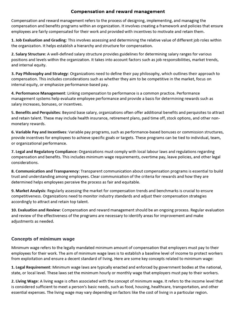 Compensation and Reward Management 3,4,5 | PDF | Cost Of Living ...
