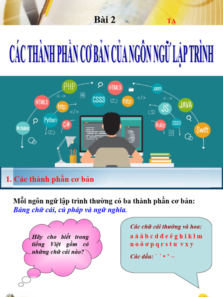 Bai 2 Cac Thanh Phan Cua Ngon Ngu Lap Trinh | PDF Bai 2 Cac Thanh Phan Cua Ngon Ngu Lap Trinh | PDF