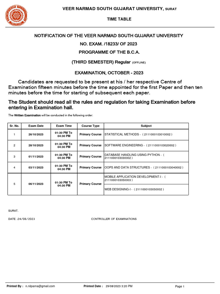 BCA - Third Sem - Regular - Oct-2023 | PDF | Software | Software Engineering