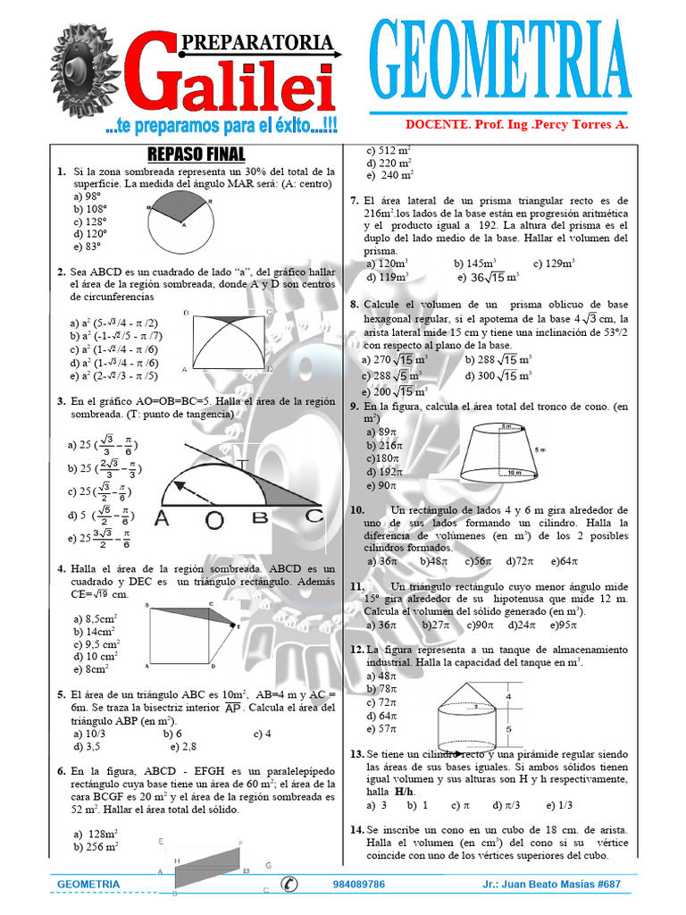 Repaso 2 | PDF | Triángulo | Geometría euclidiana