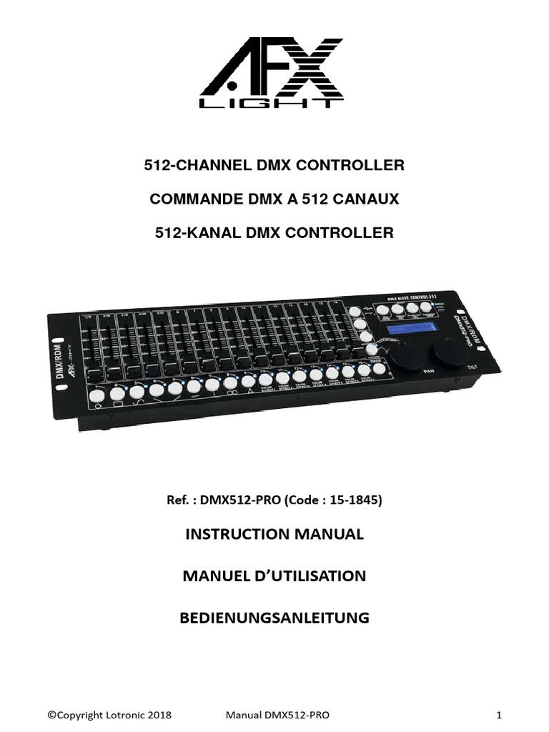 Manual AFX Light DMX 512 Pro | PDF | Computing | Manufactured Goods