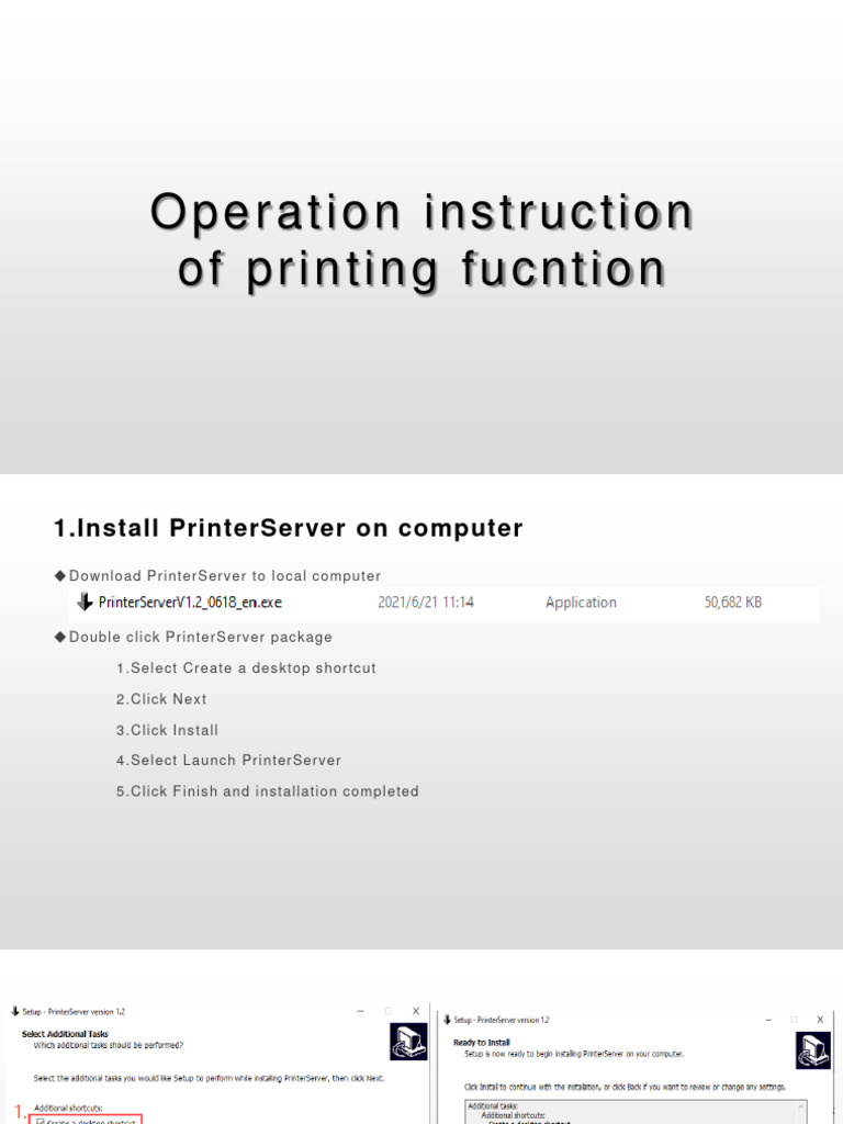 Operation Instruction of Printing Fucntion | PDF | Computer Science ...