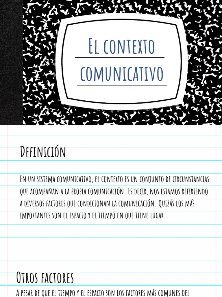 Definición y Ejemplos de Contexto Comunicativo | PDF | Artes del ...