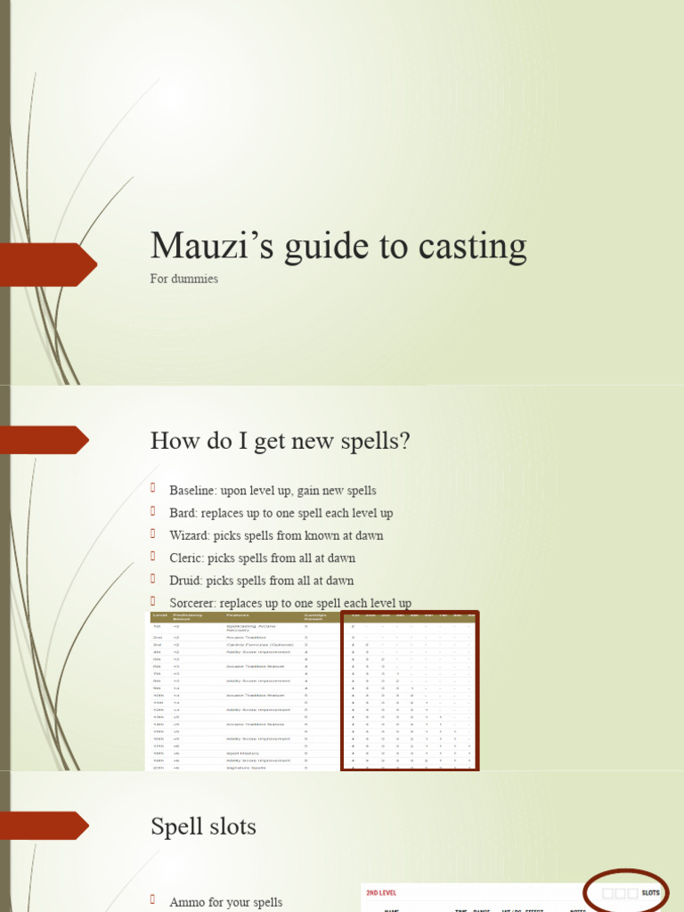 Beginner's Spellcasting Guide | PDF