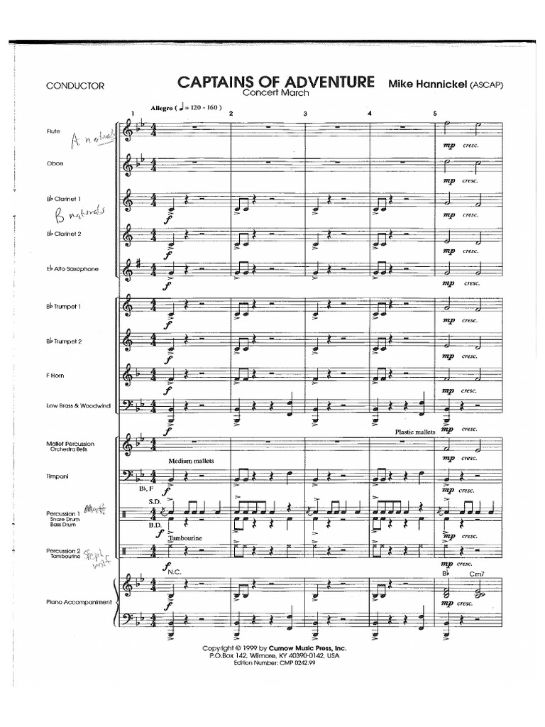 Captains of Adventure SCORE | PDF