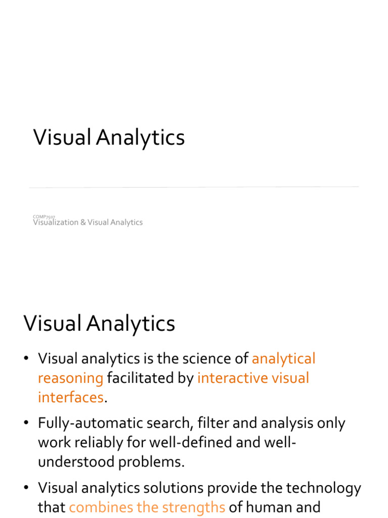 08 Visual Analytics | PDF | Analytics | Human–Computer Interaction