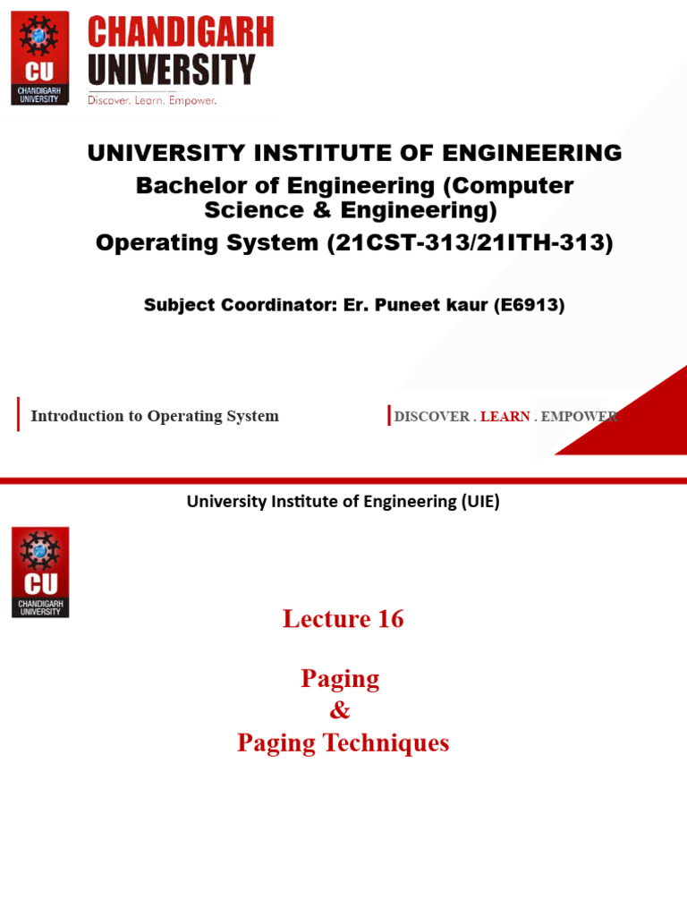 L 2 1 4 Paging Segmentation Pdf Computer Architecture Computing