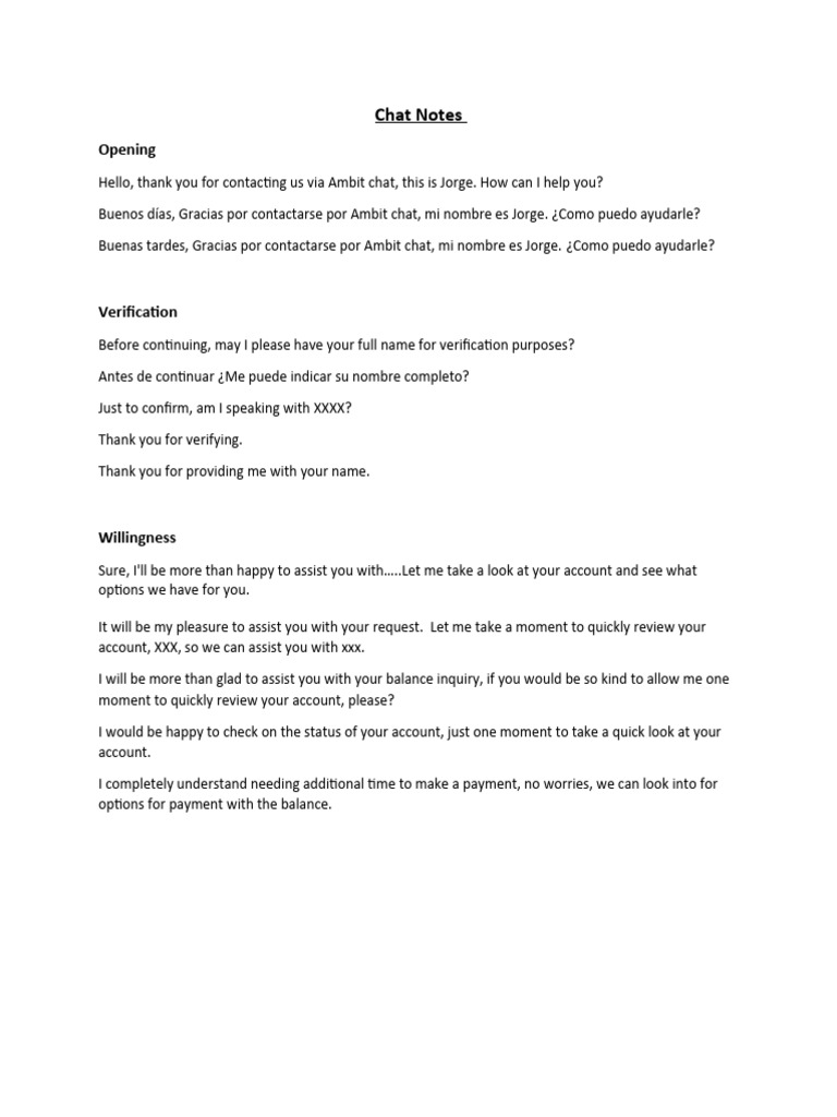 Chat Scripts 7.26.2023 | PDF | Invoice