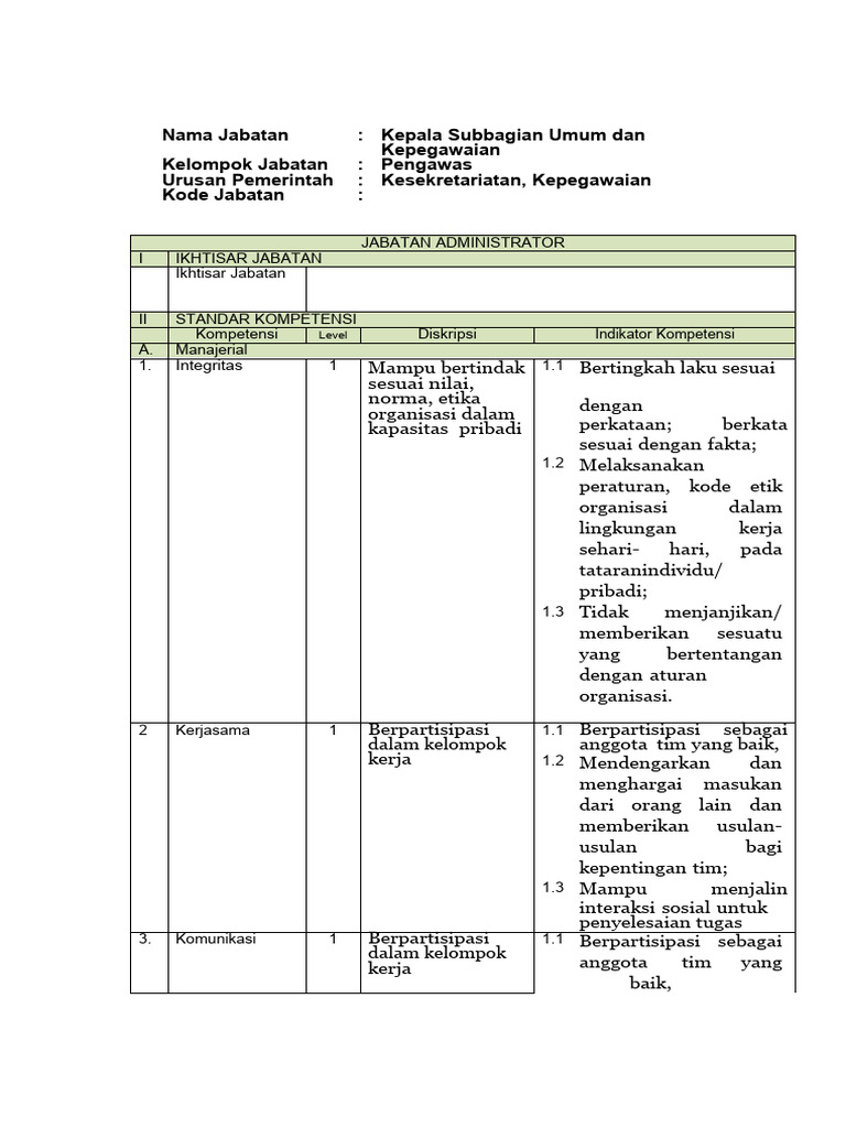 Form SKJ Terampil, JF Pelaksana Lanjutan | PDF