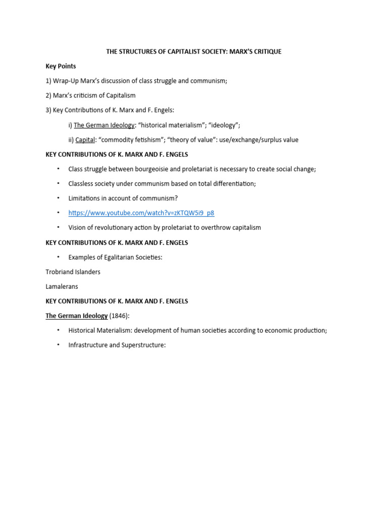 2270A W5 Lecture | PDF | Karl Marx | Ideologies