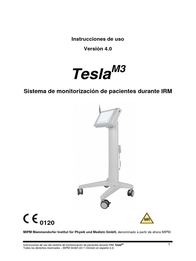 Manual Monitor Tesla M3 - V4 | PDF | Imagen de resonancia magnética ...