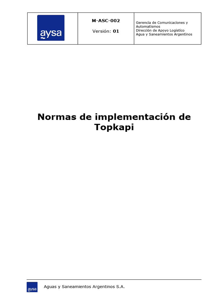 Pliego Parte2 - Normas Topkapi DAL | PDF | Scada | Controlador lógico ...