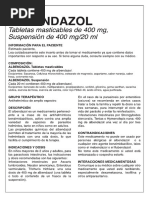 ALBENDAZOL | PDF | Farmacocinética | Farmacología